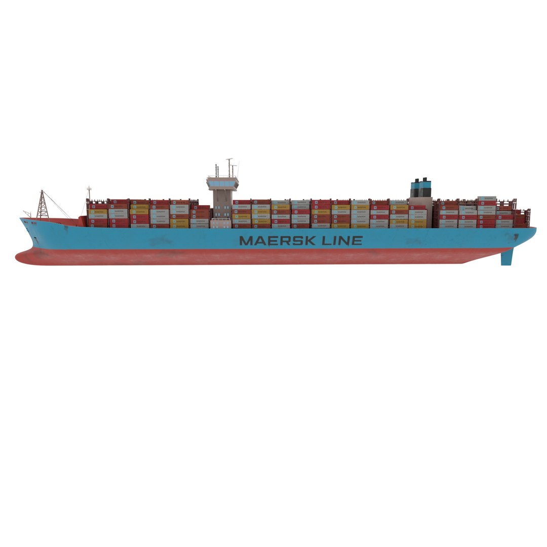 3D Large Container Ship Maersk Line Model - TurboSquid 2040104