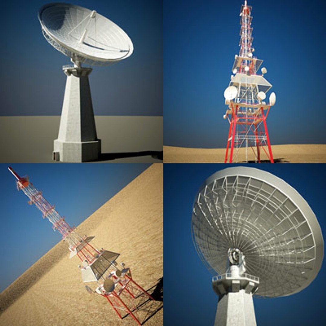 3d Radio Communication Tower Model