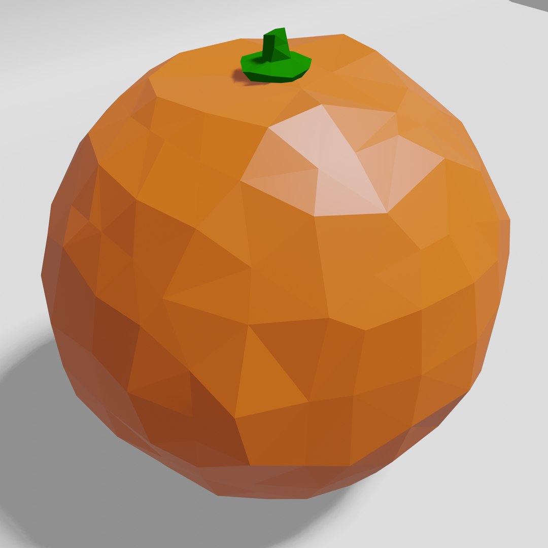 3D Model Low Poly Orange - TurboSquid 2211152