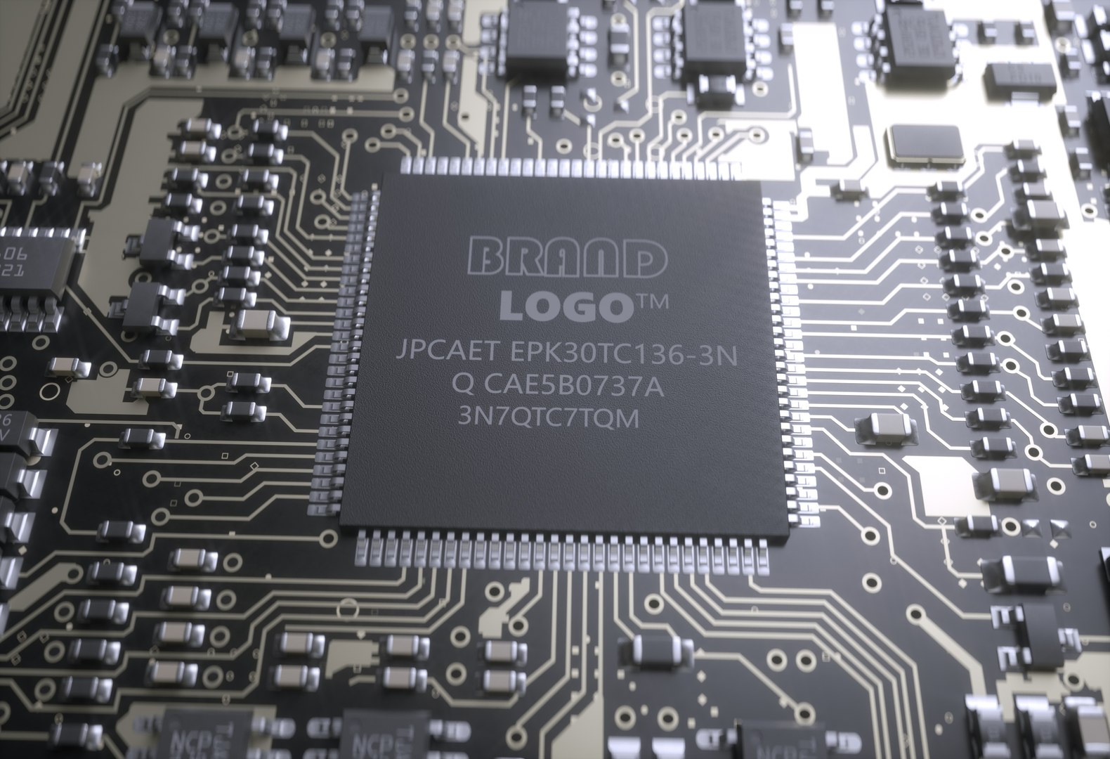 3D Electronic Chip Circuit Board Model - TurboSquid 2073087