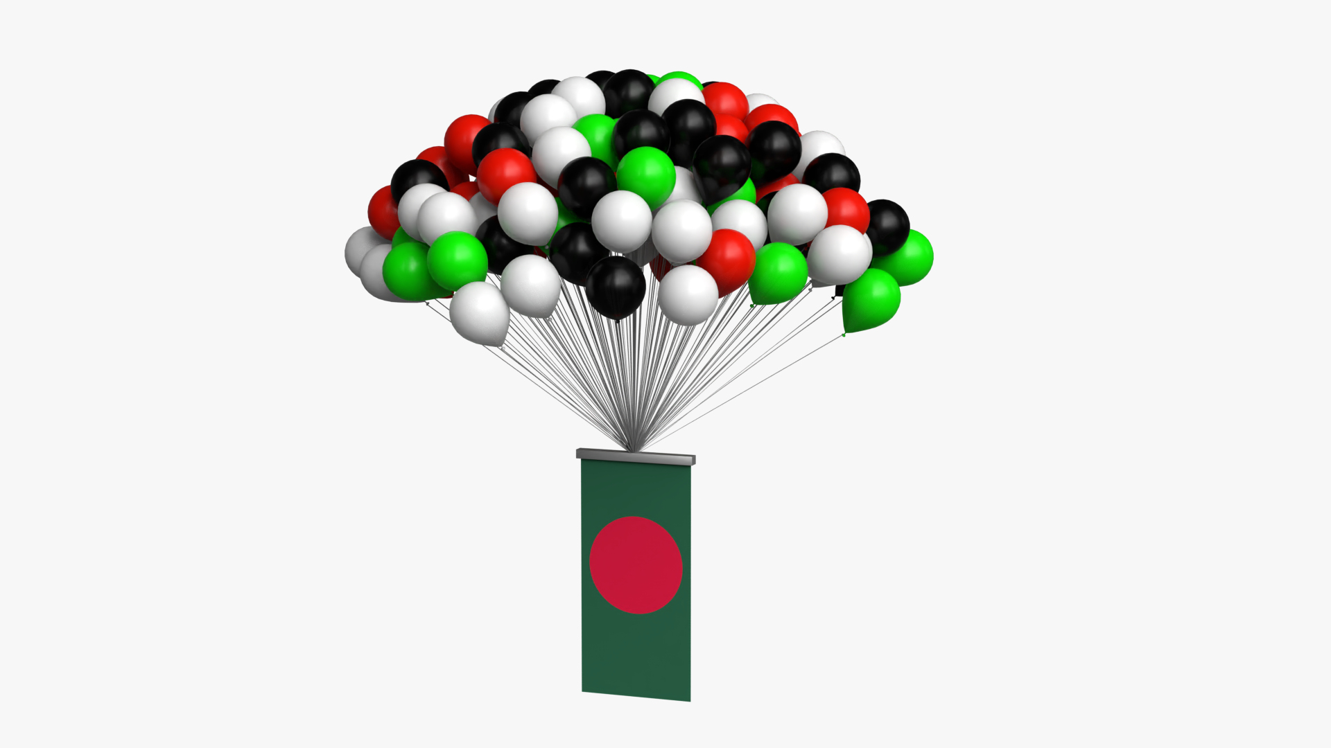 3D Balloon And Flag Animation Model - TurboSquid 2033538