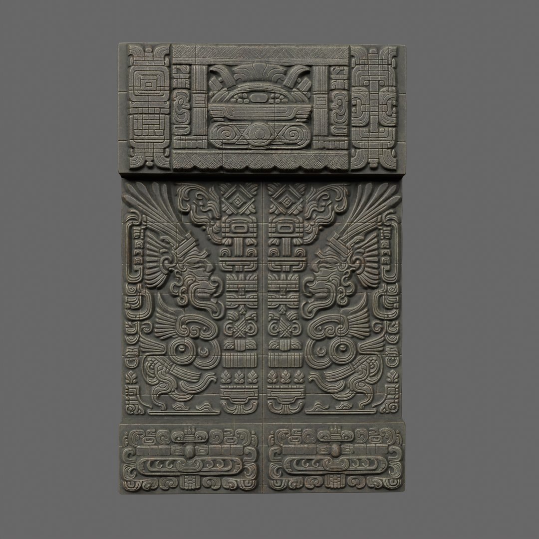 Low Poly PBR Black Mayan Temple Walls 3D Model - TurboSquid 2162323