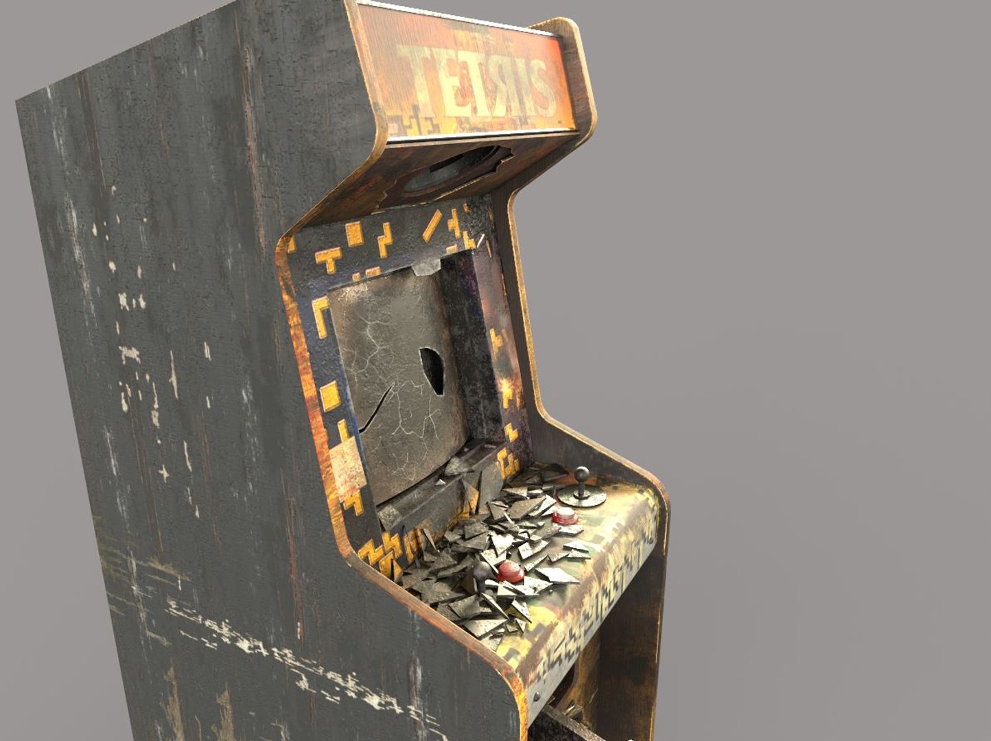 3D Old Arcade Machine Model - TurboSquid 1638309