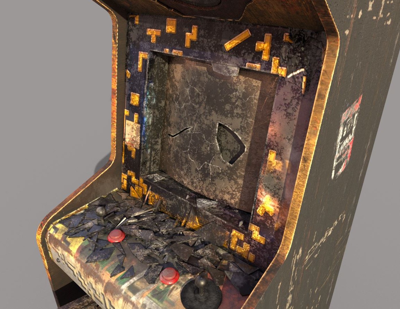 3D Old Arcade Machine Model - TurboSquid 1638309