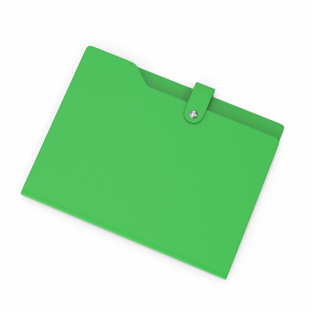 Green File Folder Model - TurboSquid 1996622