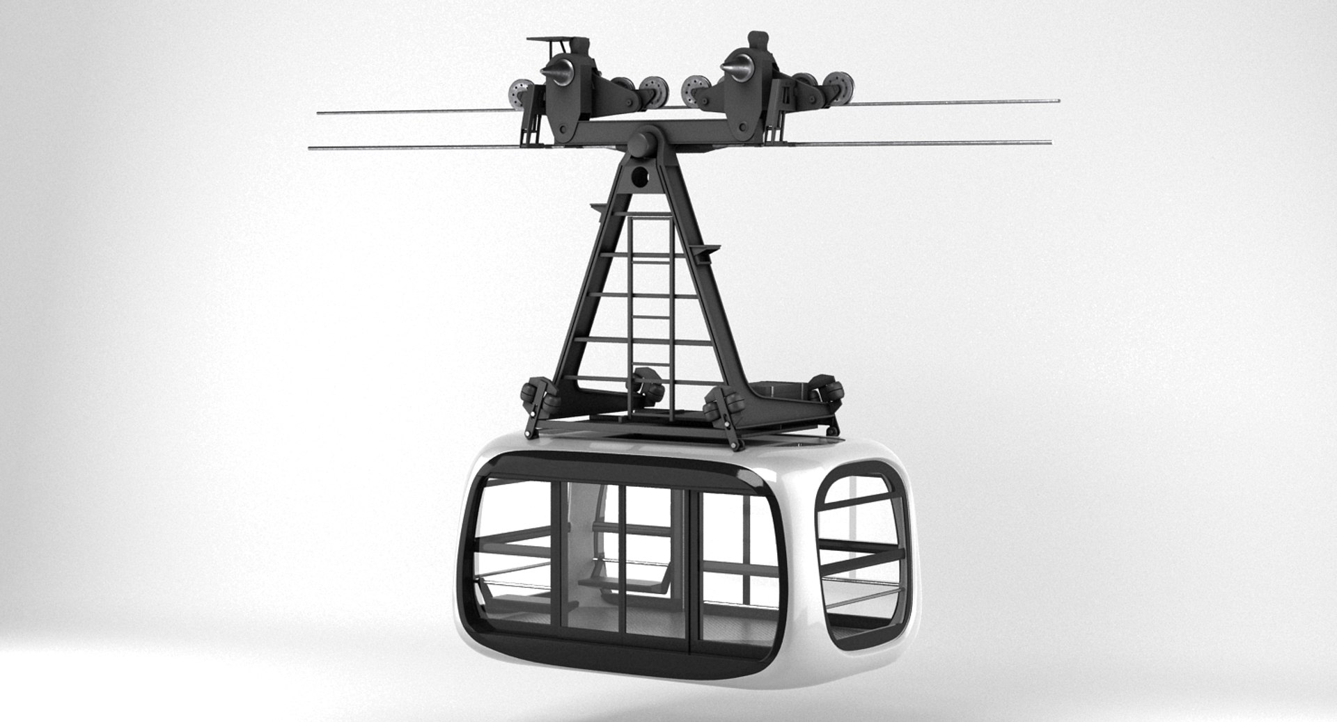 Cableway Cable Way 3D Model - TurboSquid 1266490