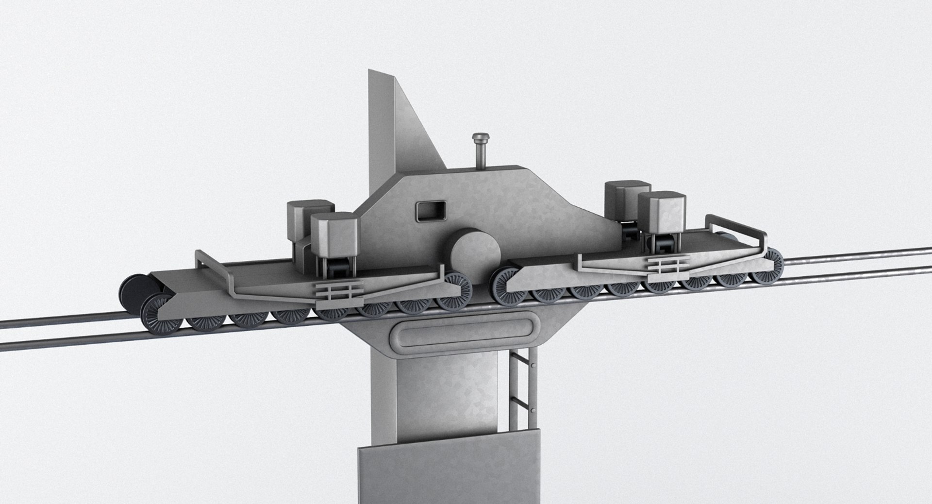 Cableway Cable Way 3D Model - TurboSquid 1266490