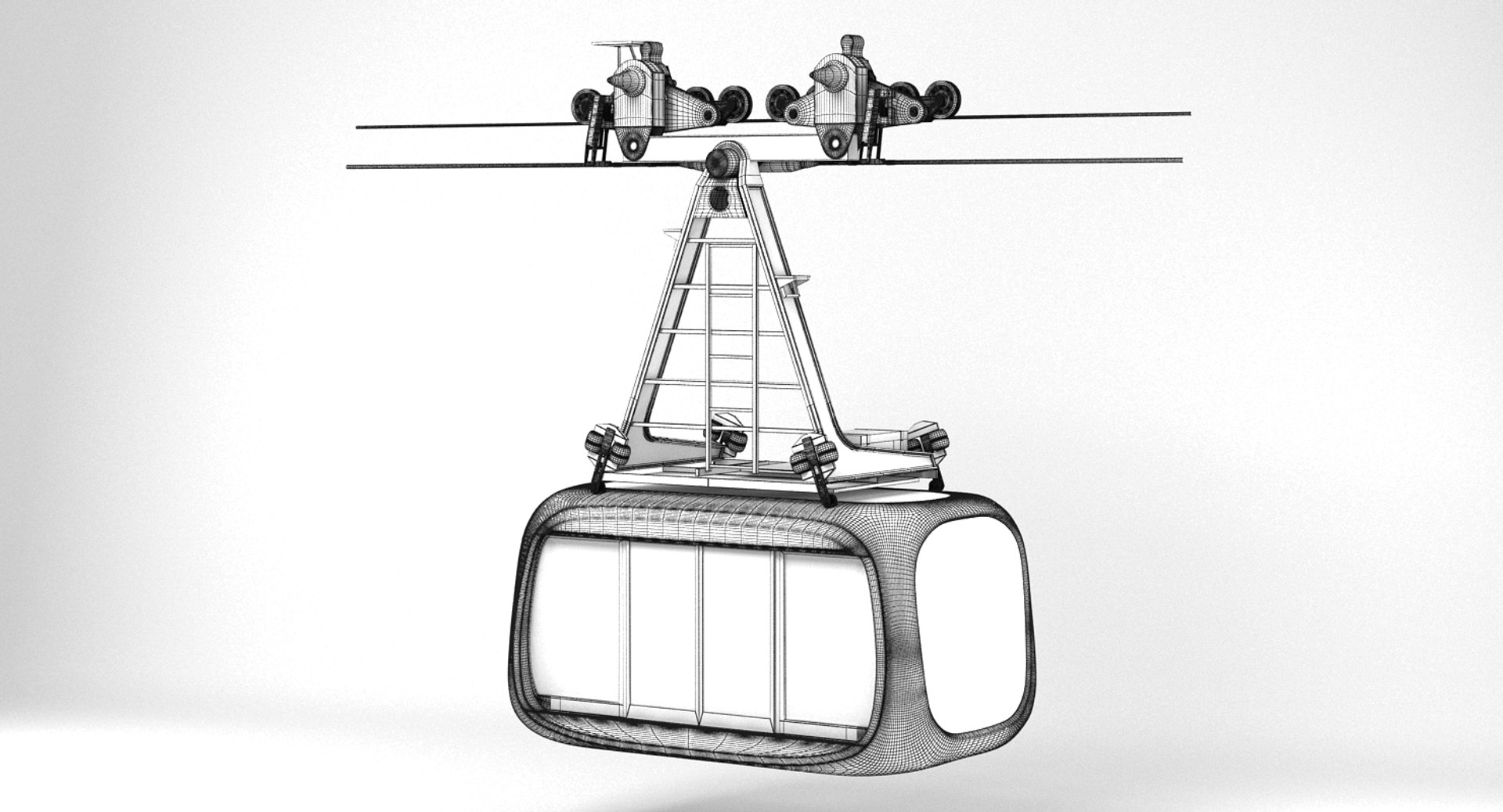 Cableway Cable Way 3D Model - TurboSquid 1266490