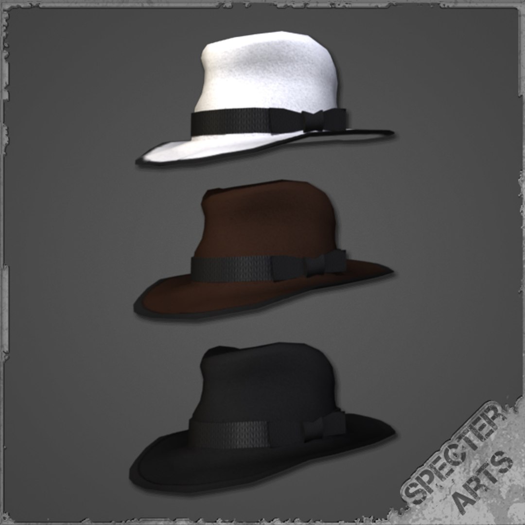 3d Model Set Fedoras