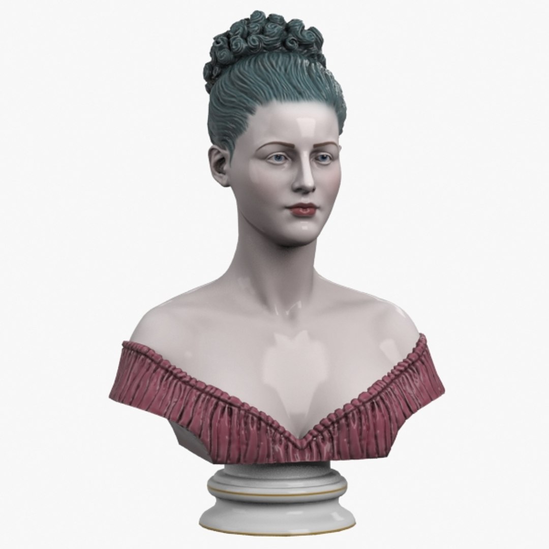 3d Decorative Female Busts Model