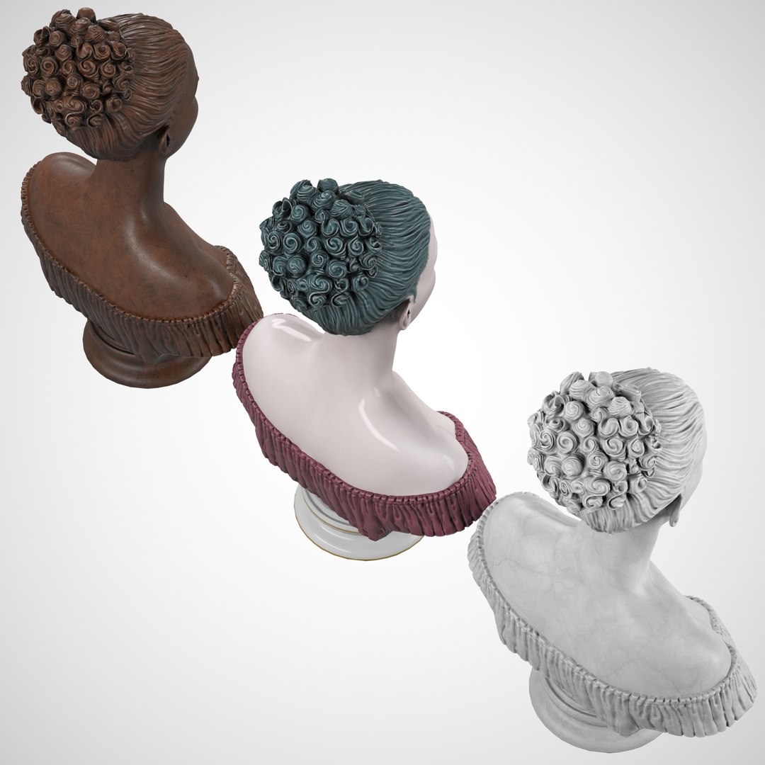 3d Decorative Female Busts Model