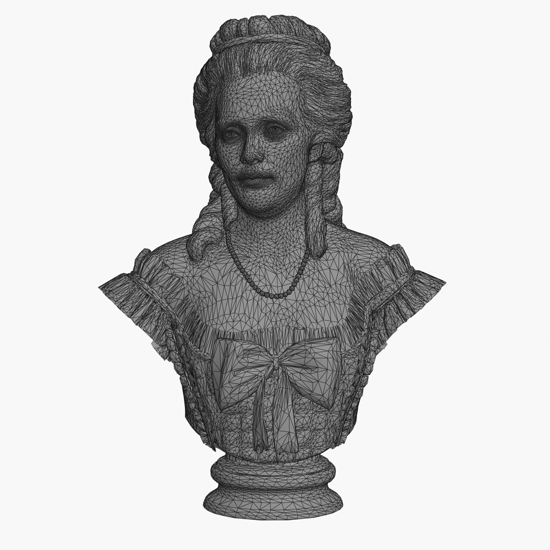3d decorative female busts model