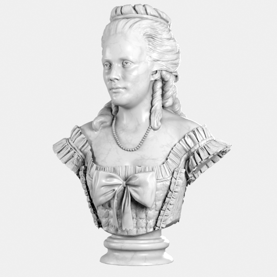 3d decorative female busts model