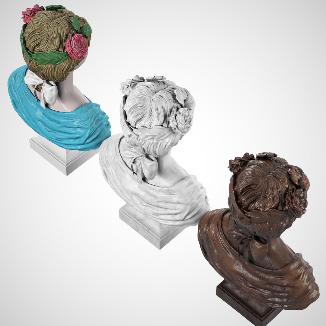 3d Decorative Female Busts Model
