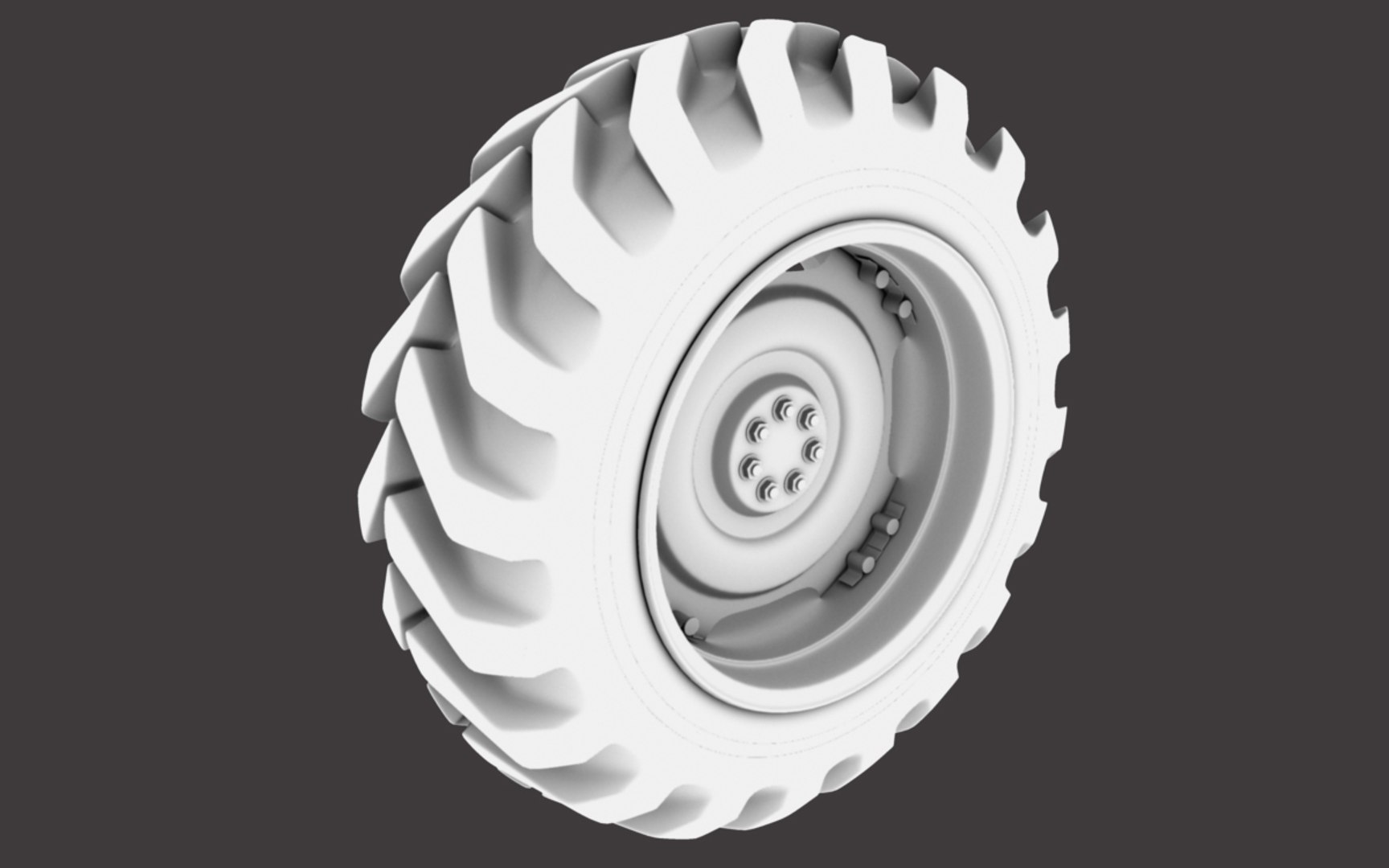 Tractor Wheel 3d Obj