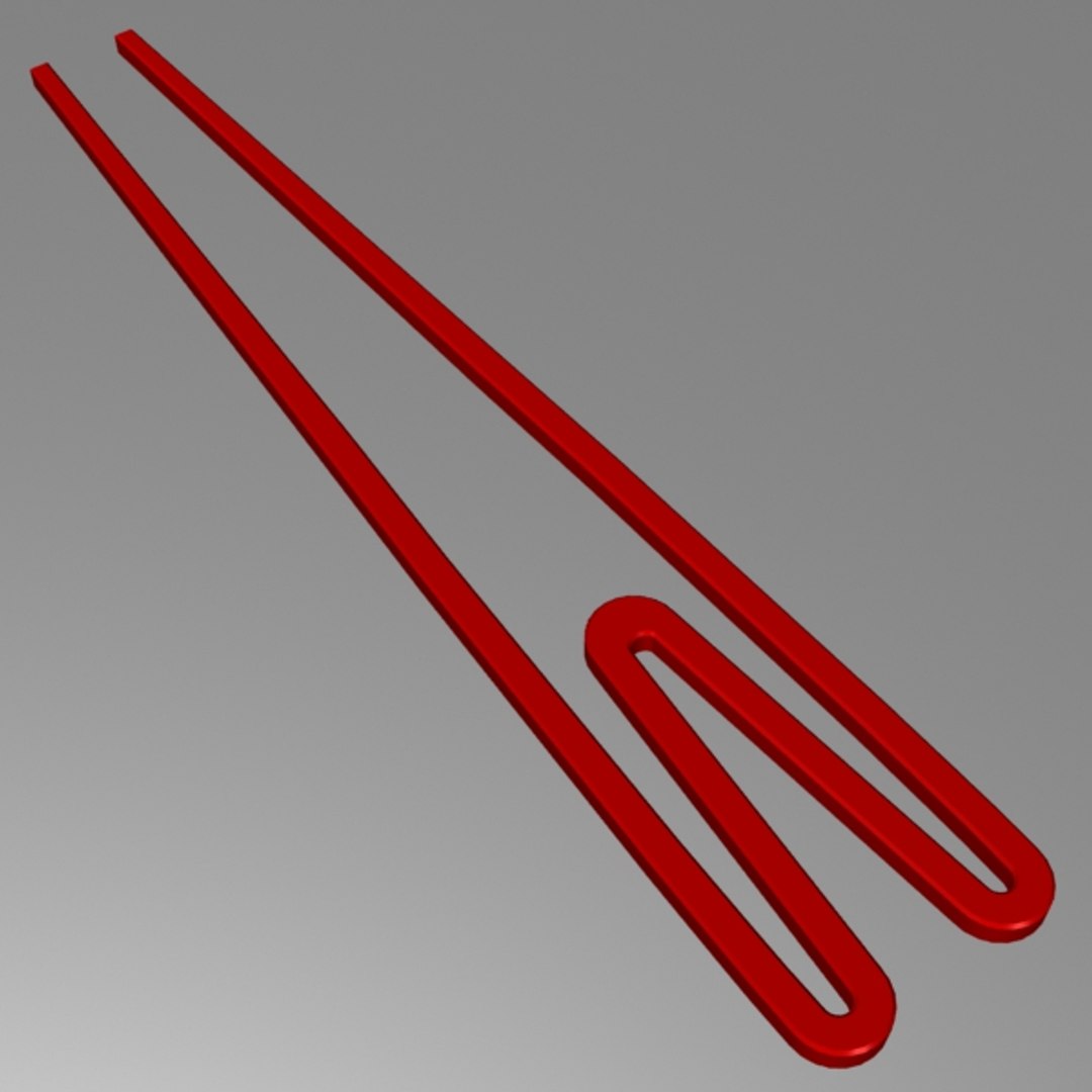 3d Model Kids Chopsticks