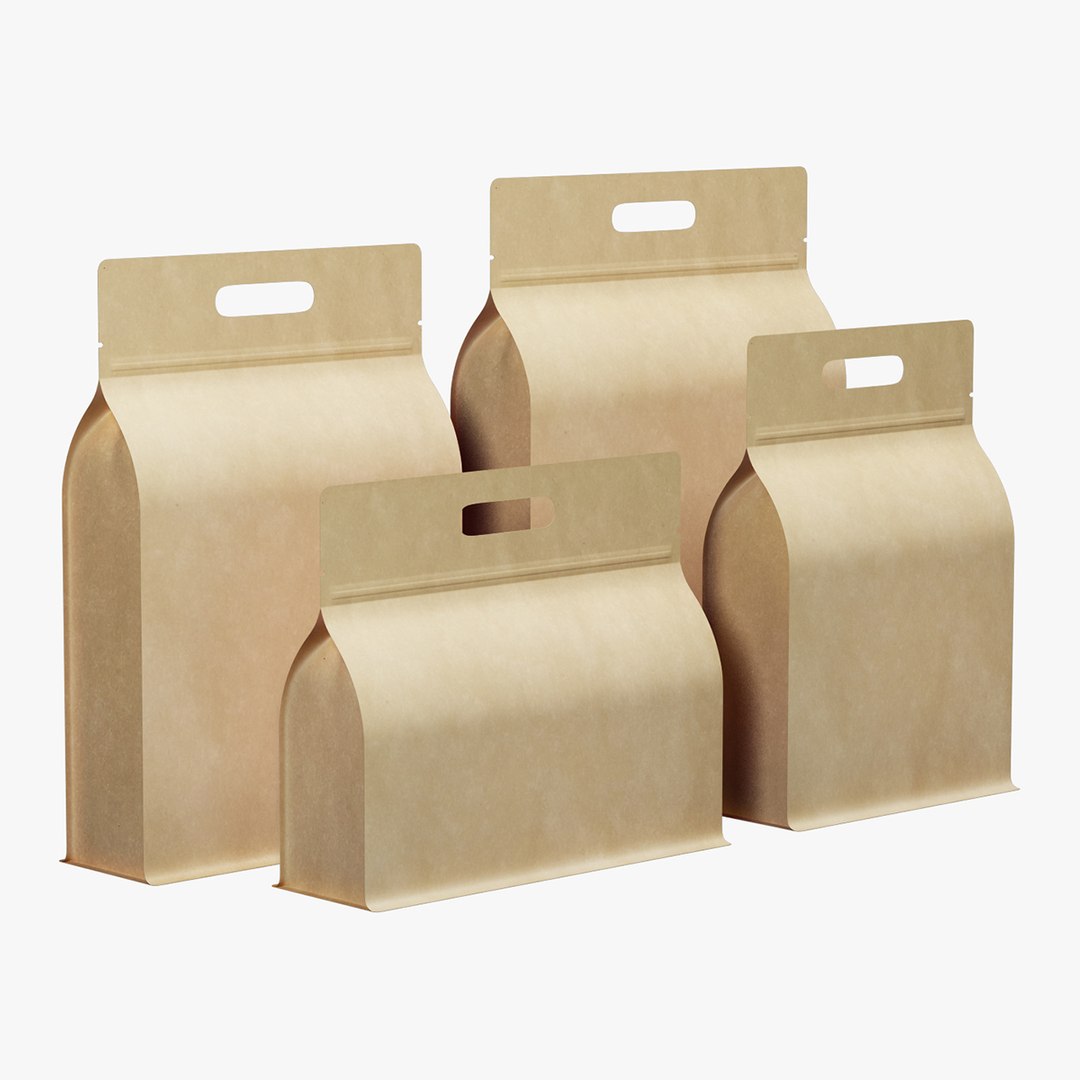 3D Paper Packaging Set 06 model - TurboSquid 1858566