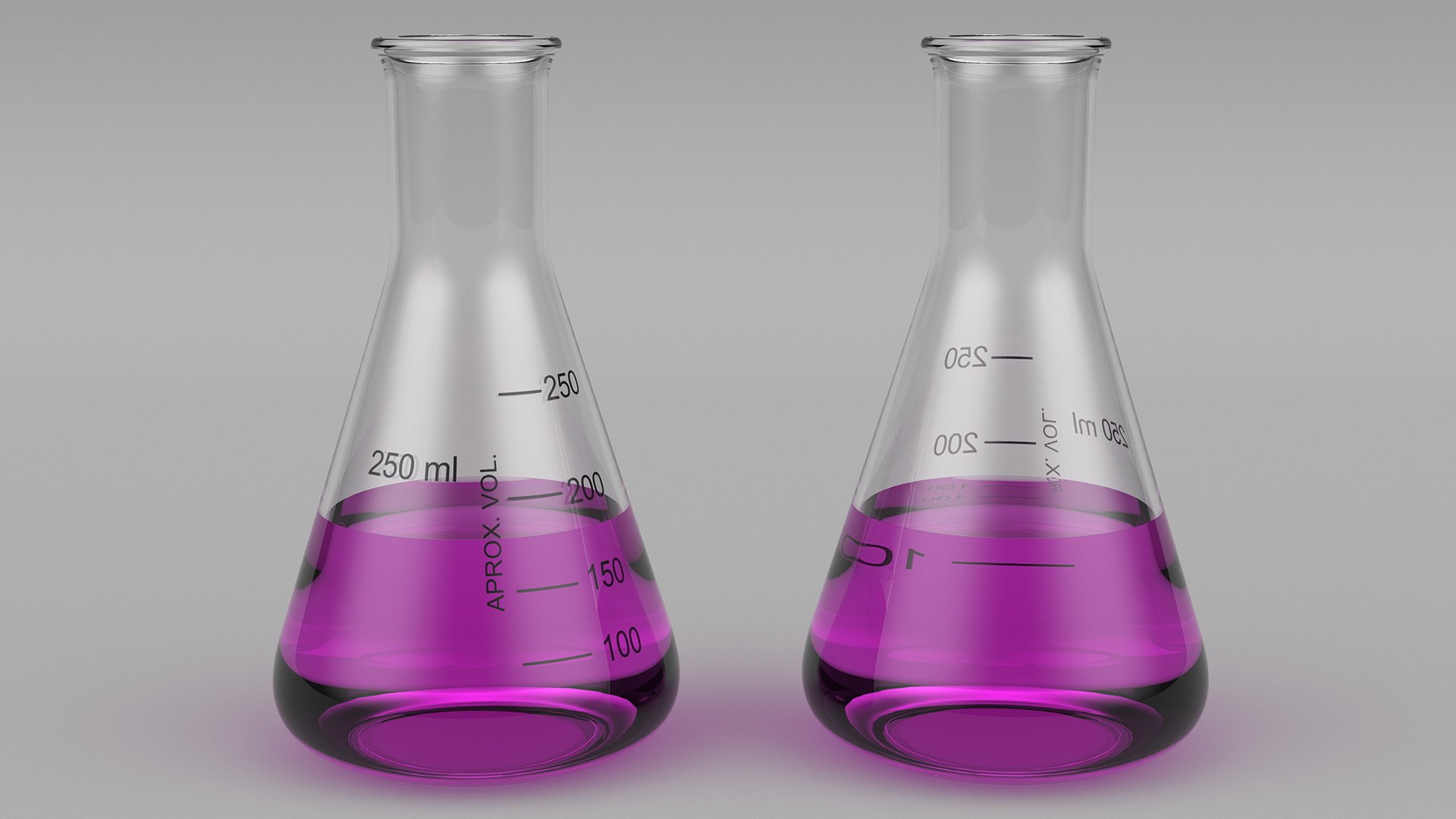 3D Model Potassium Permanganate In Narrow Mouth Erlenmeyer Flask 250 Ml ...
