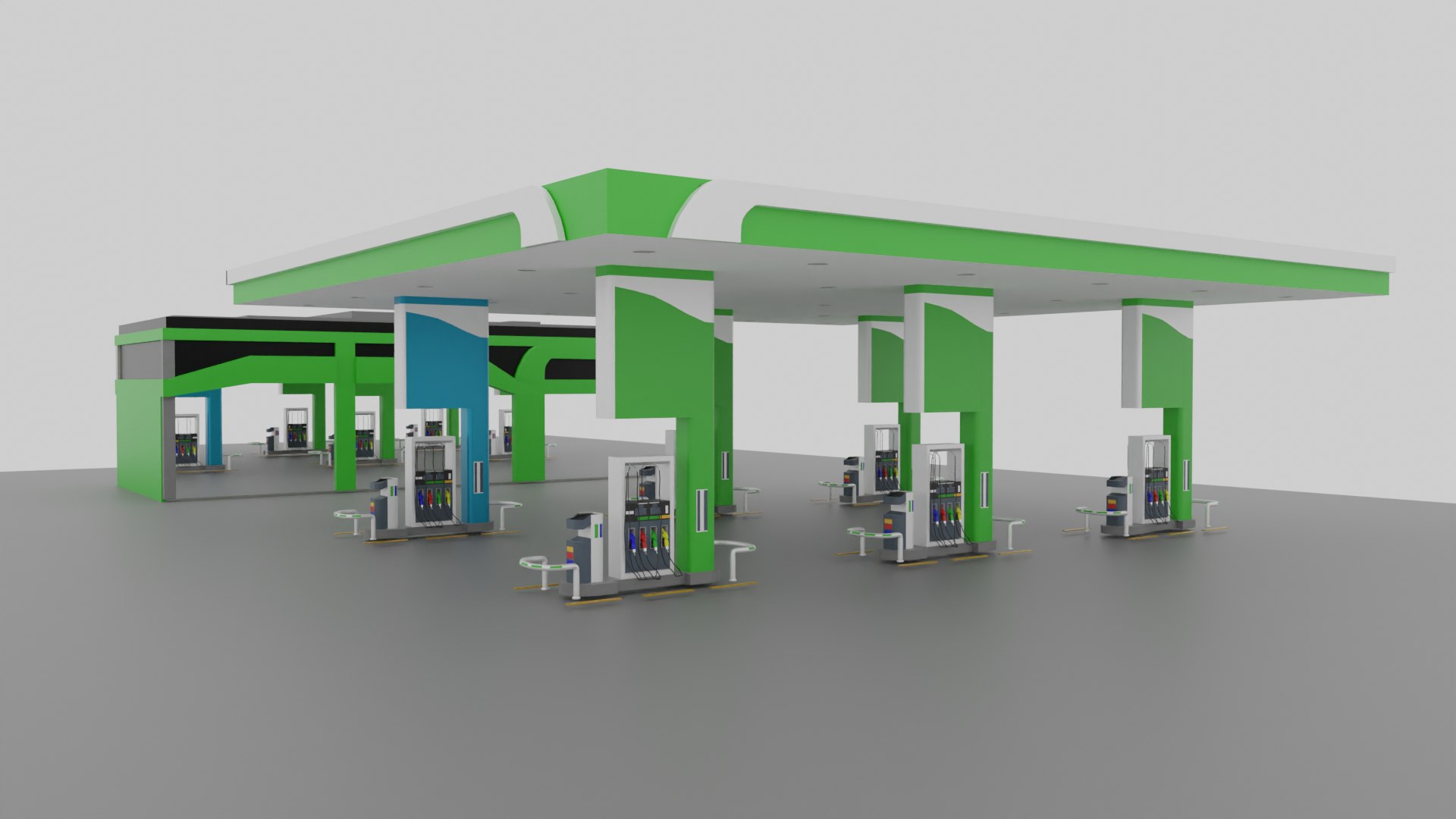 3D Gas Station Model - TurboSquid 1923955