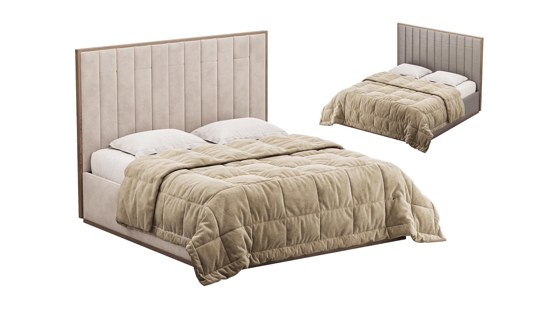 3D Nemu King Bed - TurboSquid 2422720