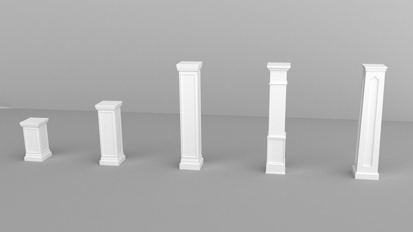 3D pillar square 5 - TurboSquid 1572722