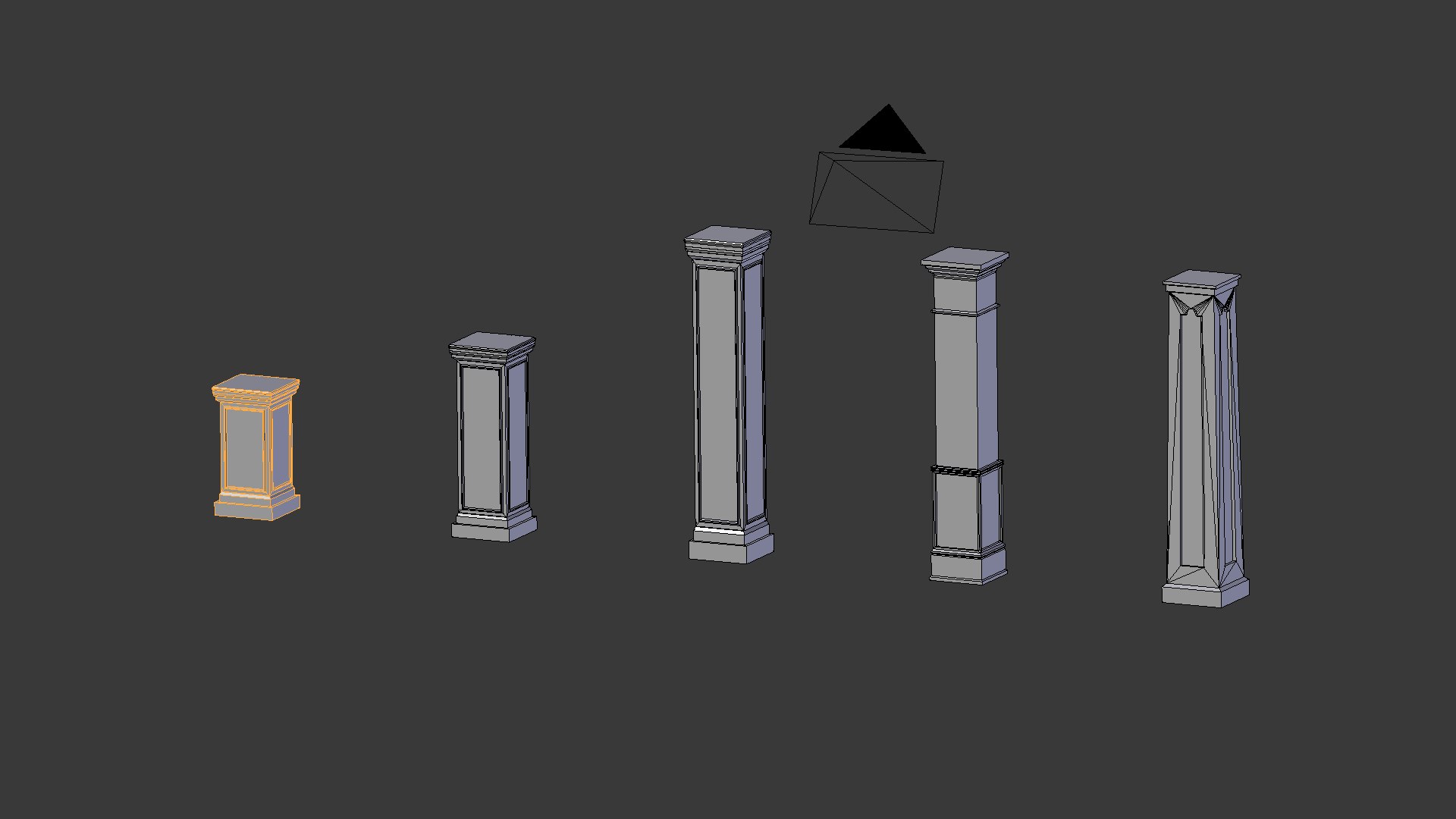 Square Columns 3d Blend