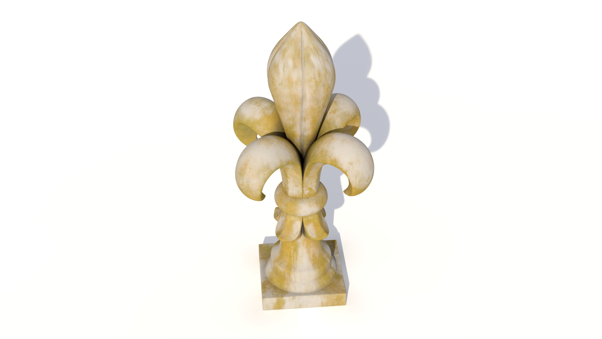 3D Fleur De Lis Finial Marble - TurboSquid 2250285