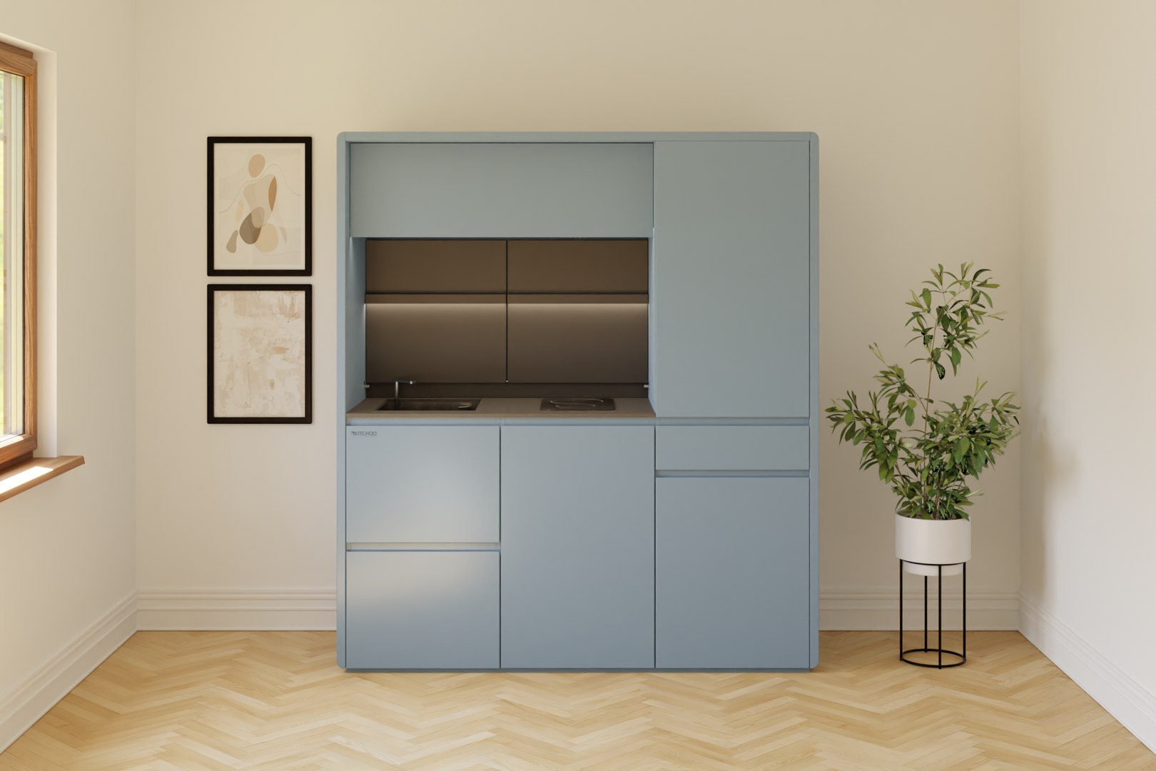 Mini Kitchen - Pocket Kitchen - 3 Configurations Included 3D Model ...