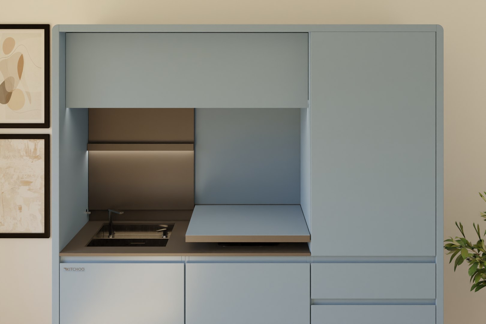 Mini Kitchen - Pocket Kitchen - 3 Configurations Included 3D Model ...