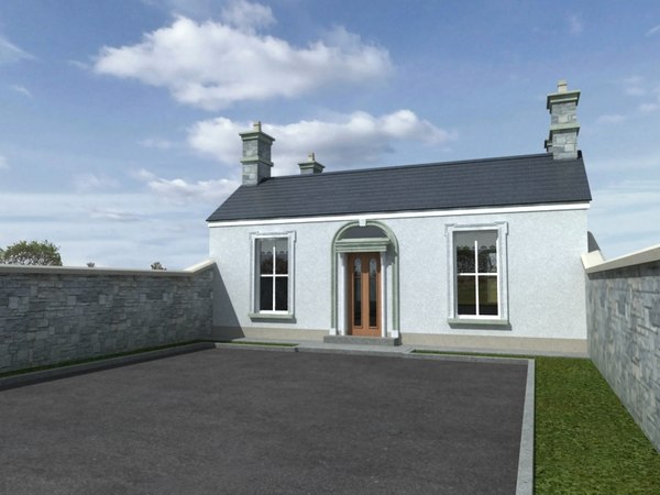 3d georgian terraced bungalow