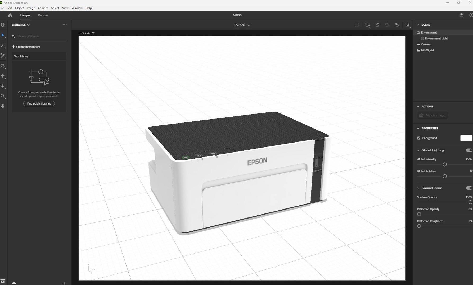 3D Epson EcoTank M1100 Monochrome InkTank Printer - TurboSquid 2095166