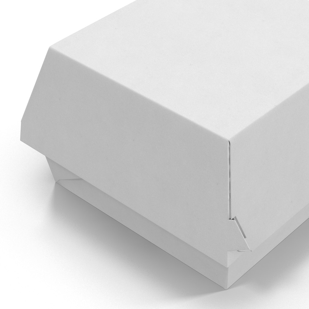 3d Burger Box Generic Modeled Model
