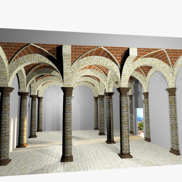 3d romanic vaulting column spacings