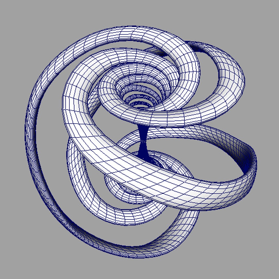 3d spirals trio colored model