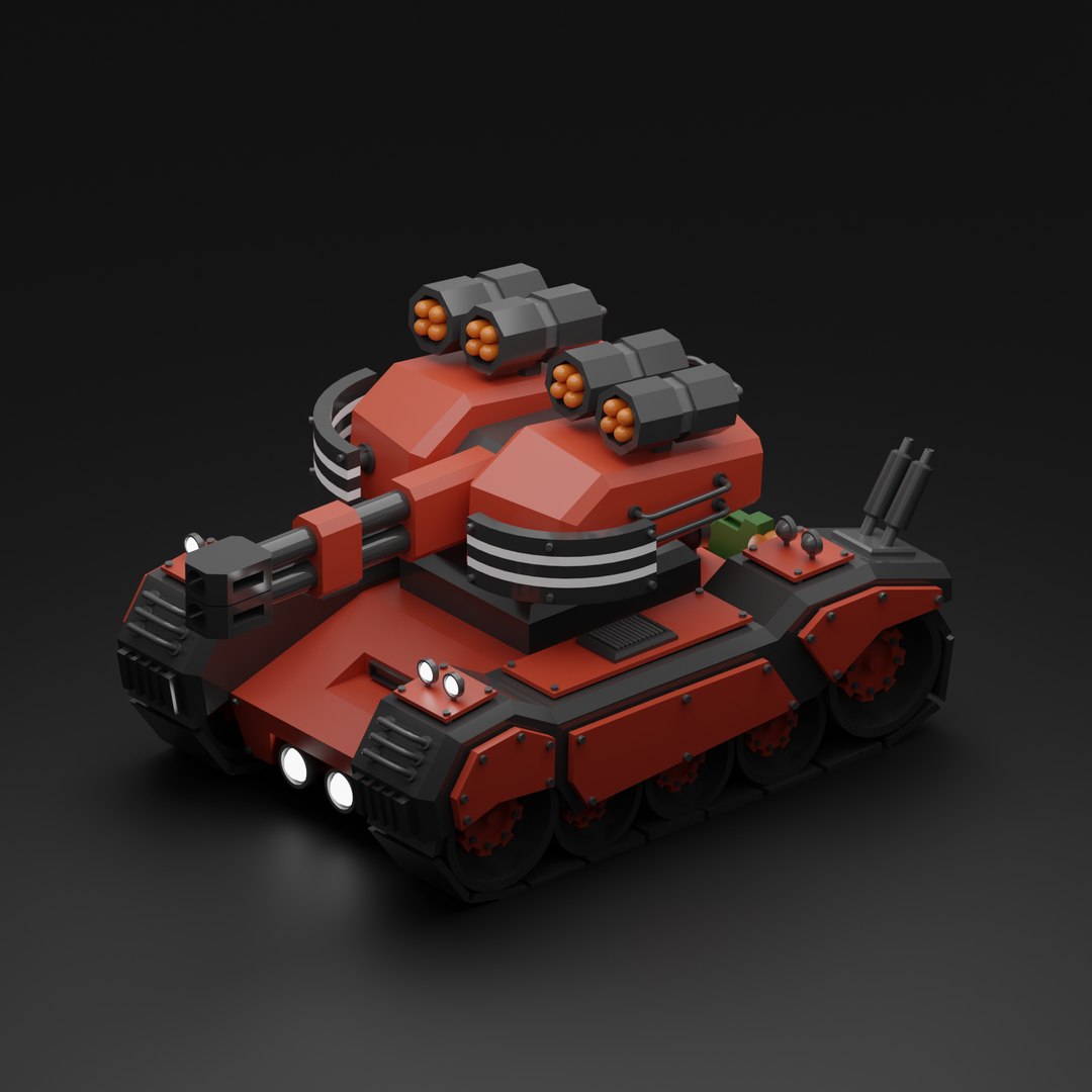 3D Stylized Lowpoly Turret - TurboSquid 2038105