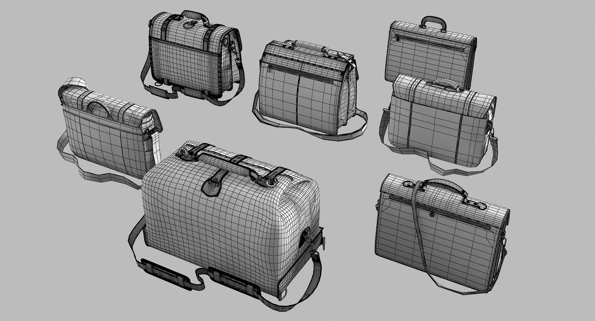 3D Men S Bag Set - TurboSquid 1425260