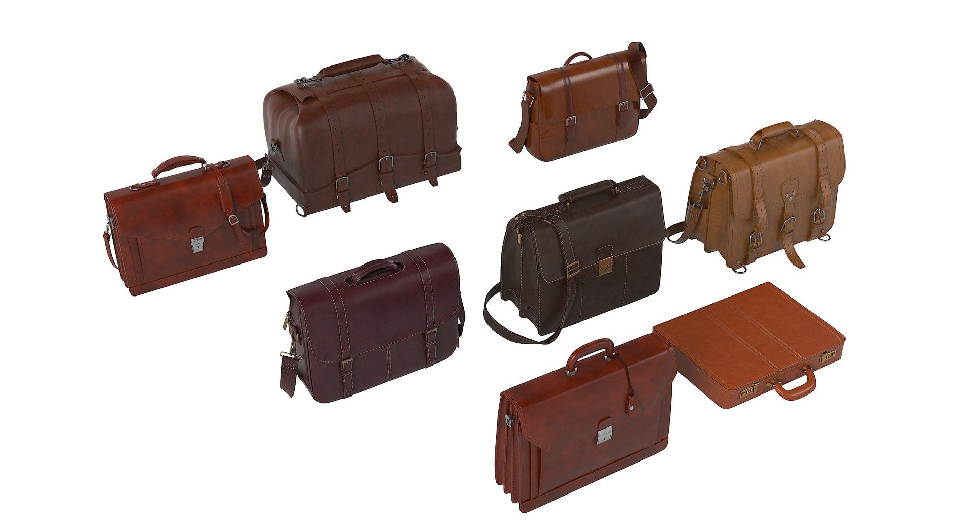 3D Men S Bag Set - TurboSquid 1425260