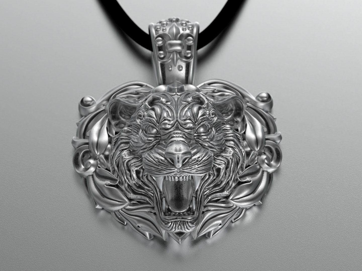 3D Jewelry Necklace Tiger Pendant with Patterns 0323 Stl 3dm Fbx ...