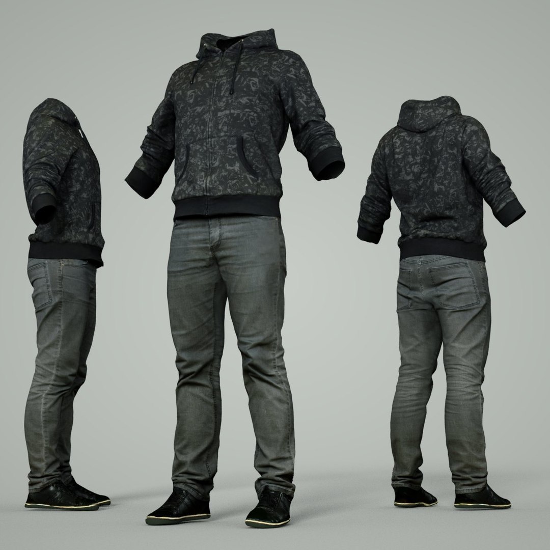 3D Model Male Clothing Outfit - TurboSquid 1329827