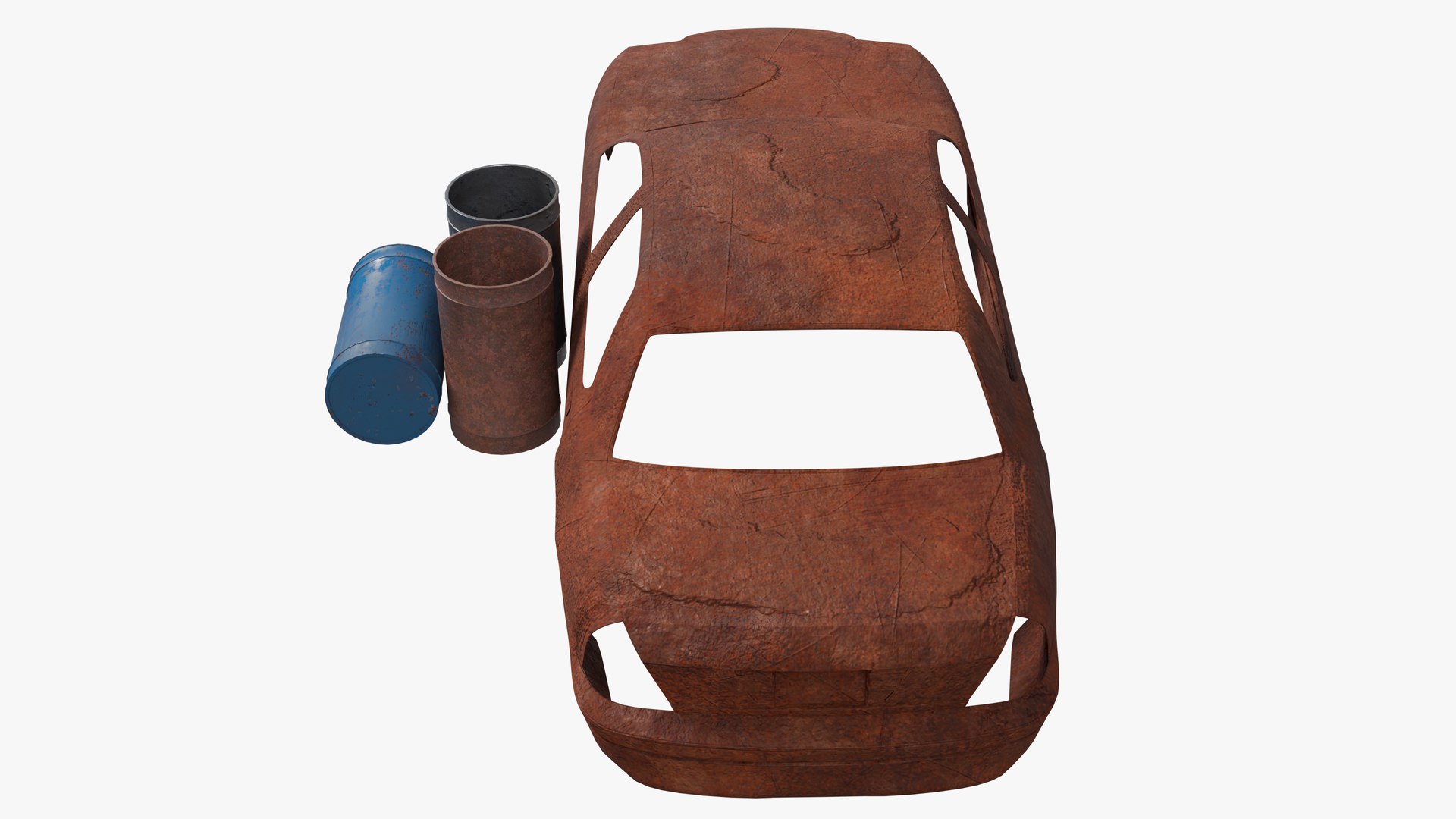 3D Scrap Car Model - TurboSquid 2395797