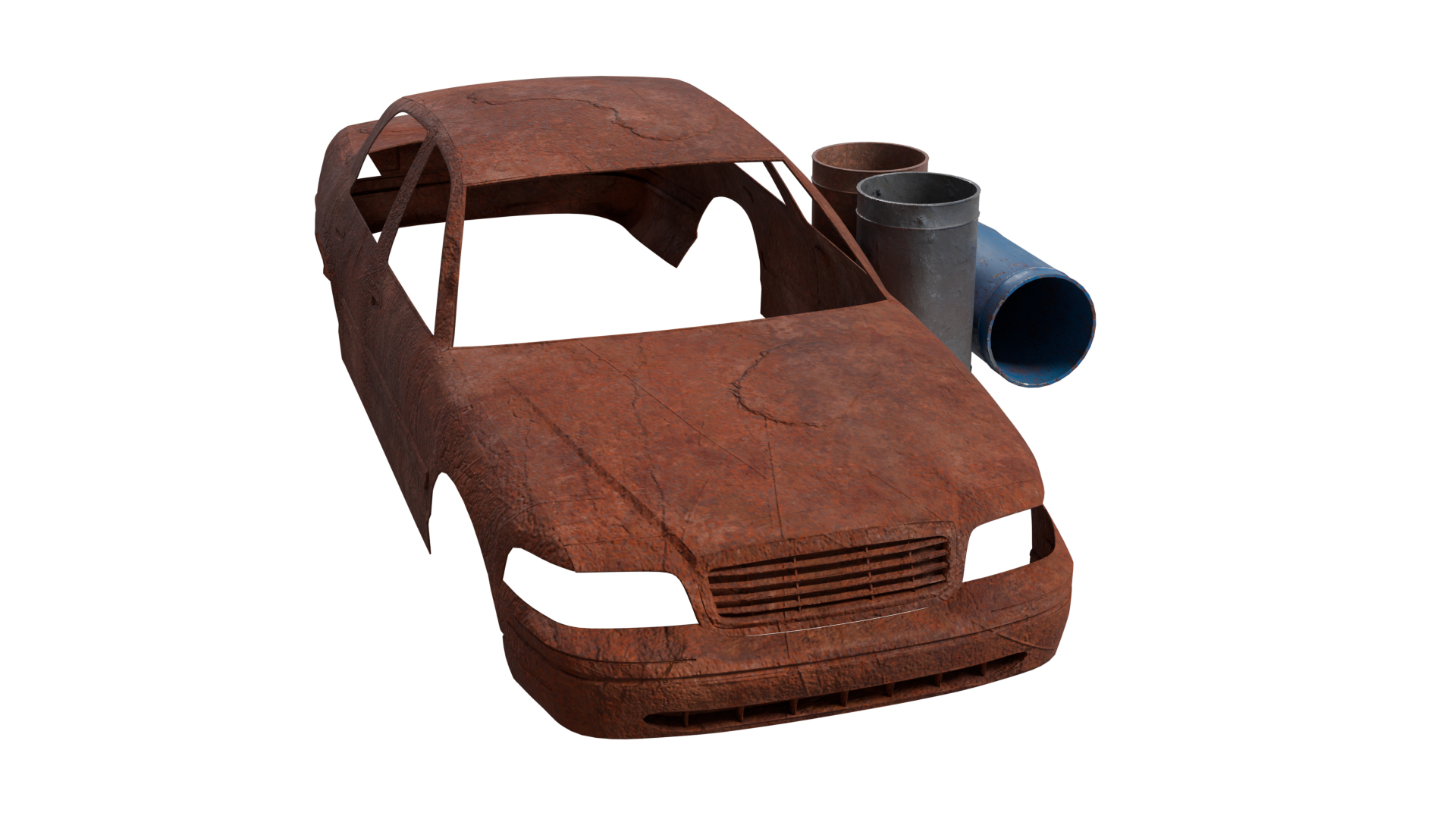 3D Scrap Car Model - TurboSquid 2395797