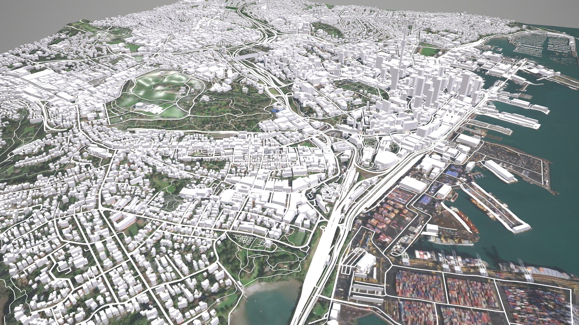 Cityscape Auckland Central New Zealand 3D model - TurboSquid 1831373