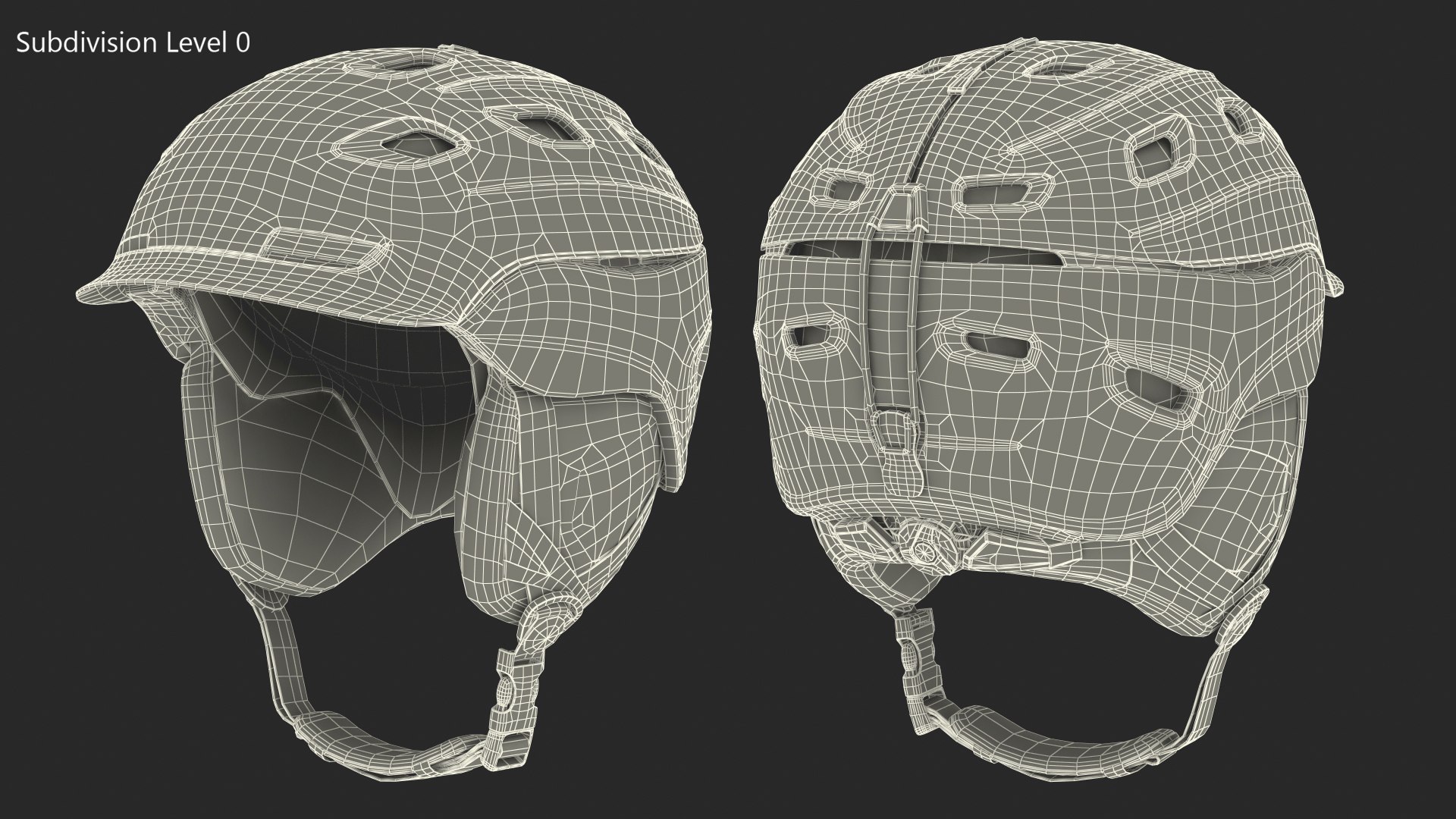 3D Snow Helmet Grey Model - TurboSquid 2104814