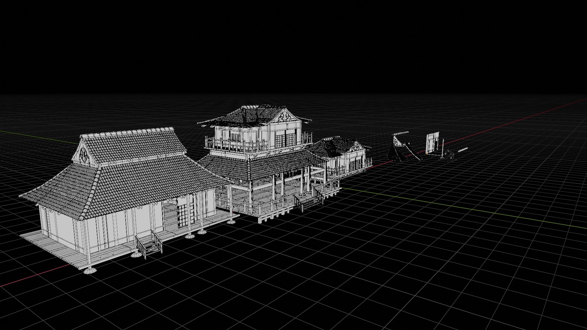 Japanese modular buildings with 4k textures 3D - TurboSquid 1992341