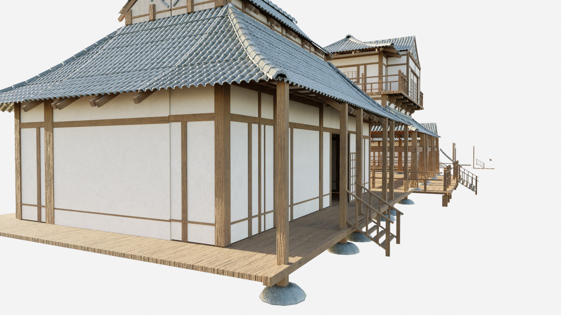 Japanese Modular Buildings With 4k Textures 3D - TurboSquid 1992341