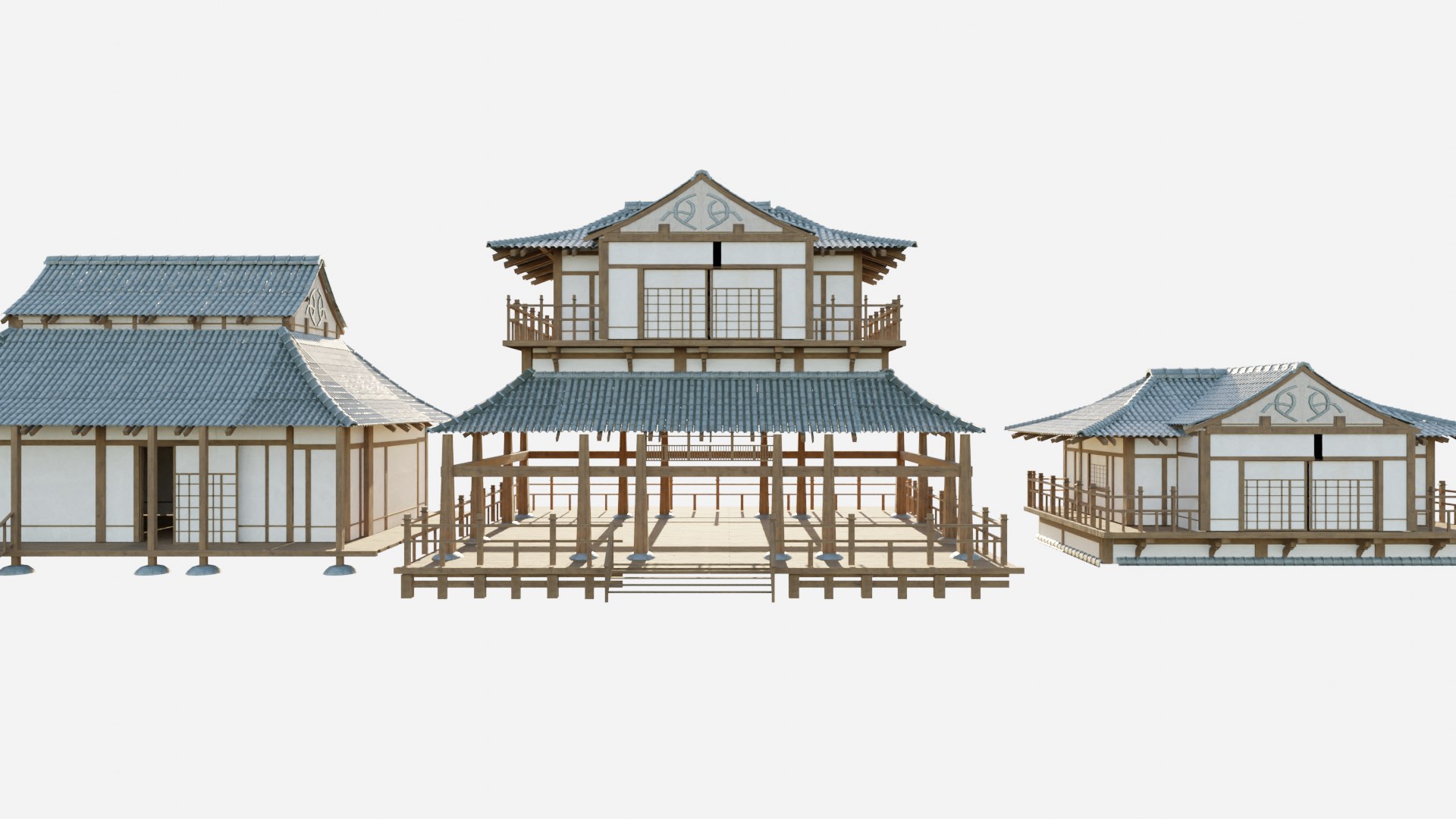 Japanese Modular Buildings With 4k Textures 3D - TurboSquid 1992341