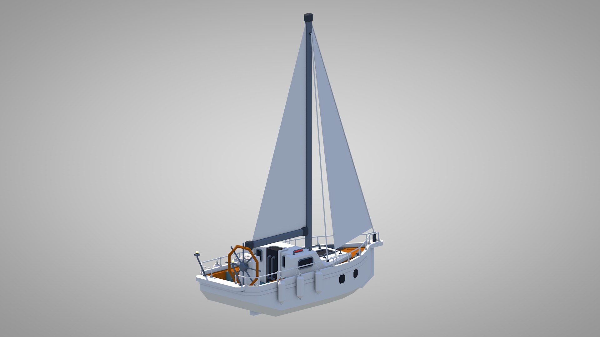 Cartoon YATCH 01 3D Model - TurboSquid 2518199