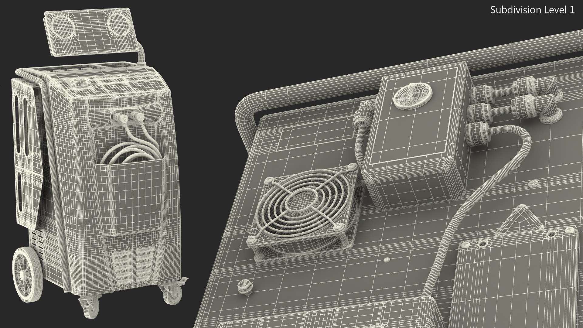 Fully automatic air conditioning 3D model - TurboSquid 1670573
