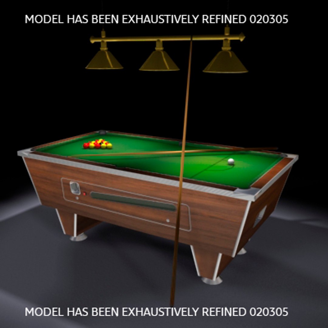 Traditional Pub Pool Table 3d Model