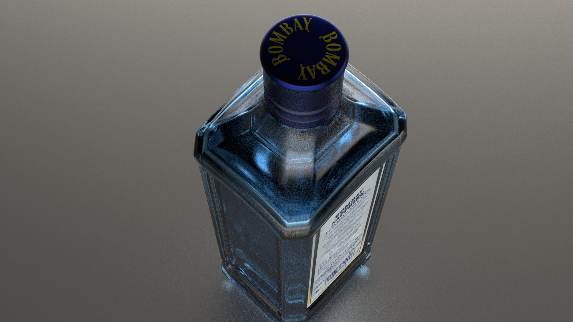 3D Bombay Sapphire Gin Alcohol Bottle Model - TurboSquid 2401263